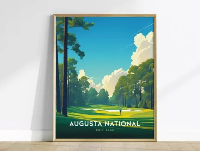 Augusta National Golf Course Poster, Georgia Golf Course Art NO FRAMED ...