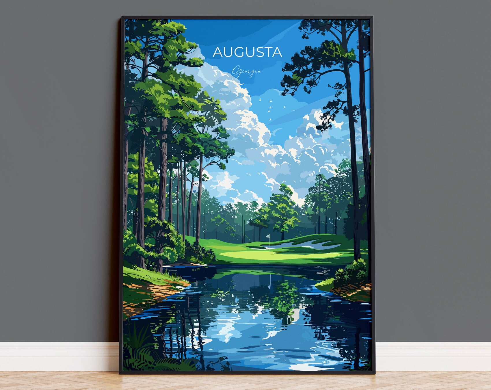 Augusta National Travel Poster, Travel Print of Augusta National Golf ...