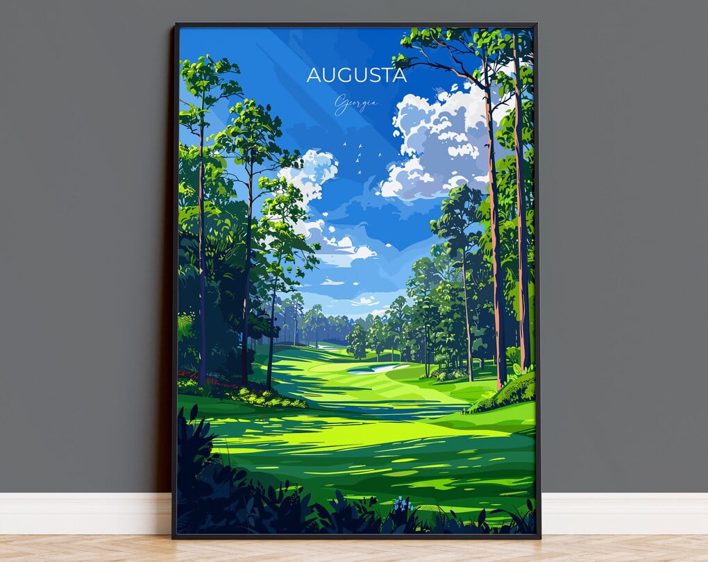 Augusta National Travel Poster, Travel Print Of Augusta National Golf ...
