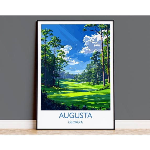 Augusta National Travel Print, Travel Poster Of Augusta National Golf ...