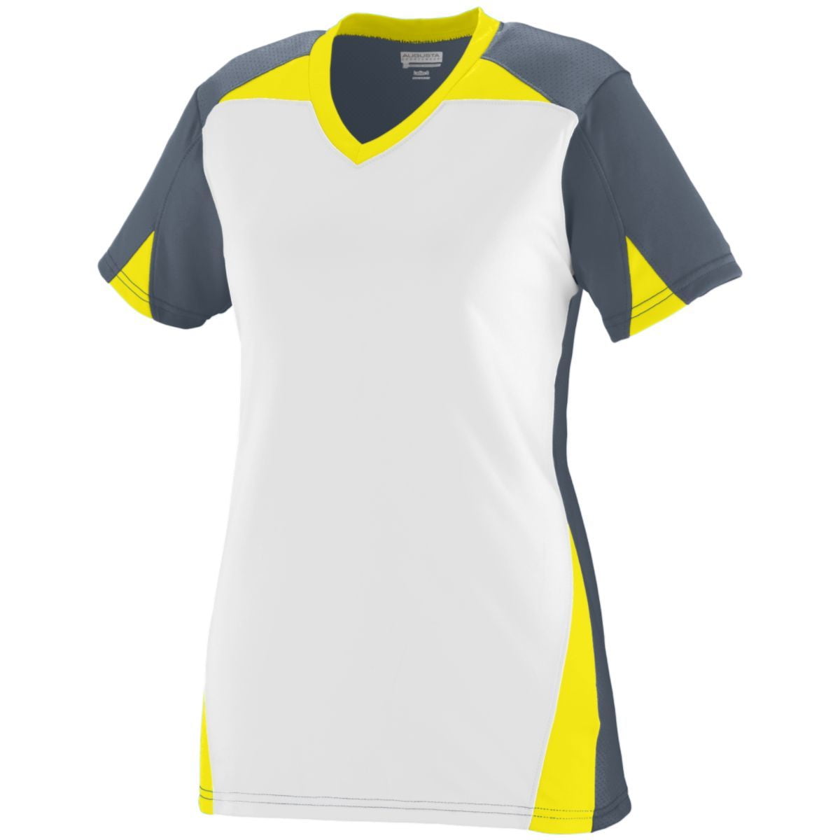 Augusta S Girls Matrix Jersey Graphite/White/Power Yellow 1366 ...