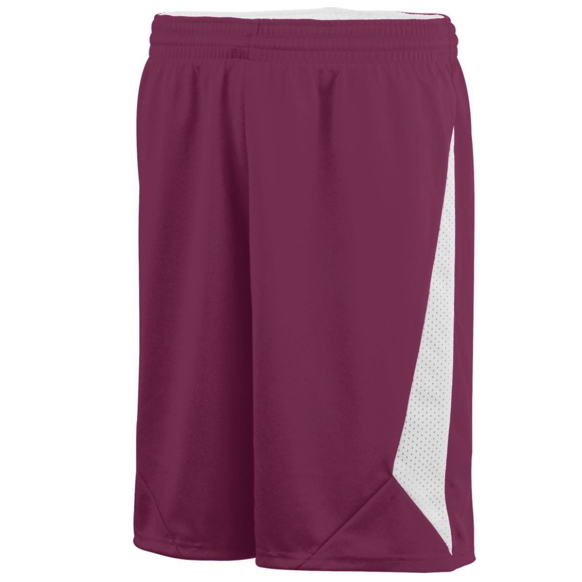 Augusta S Youth Slam Dunk Shorts Maroon/White 1176 - Walmart.com