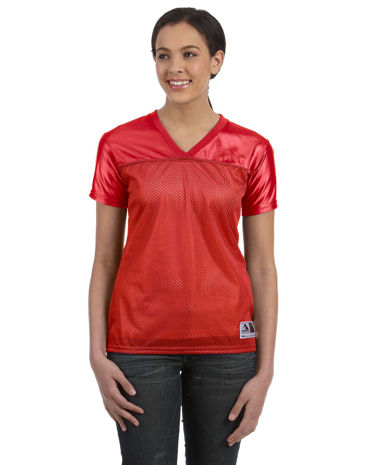 Augusta Sportswear 250 Ladies Junior Fit Replica Football Tee-Red-L ...