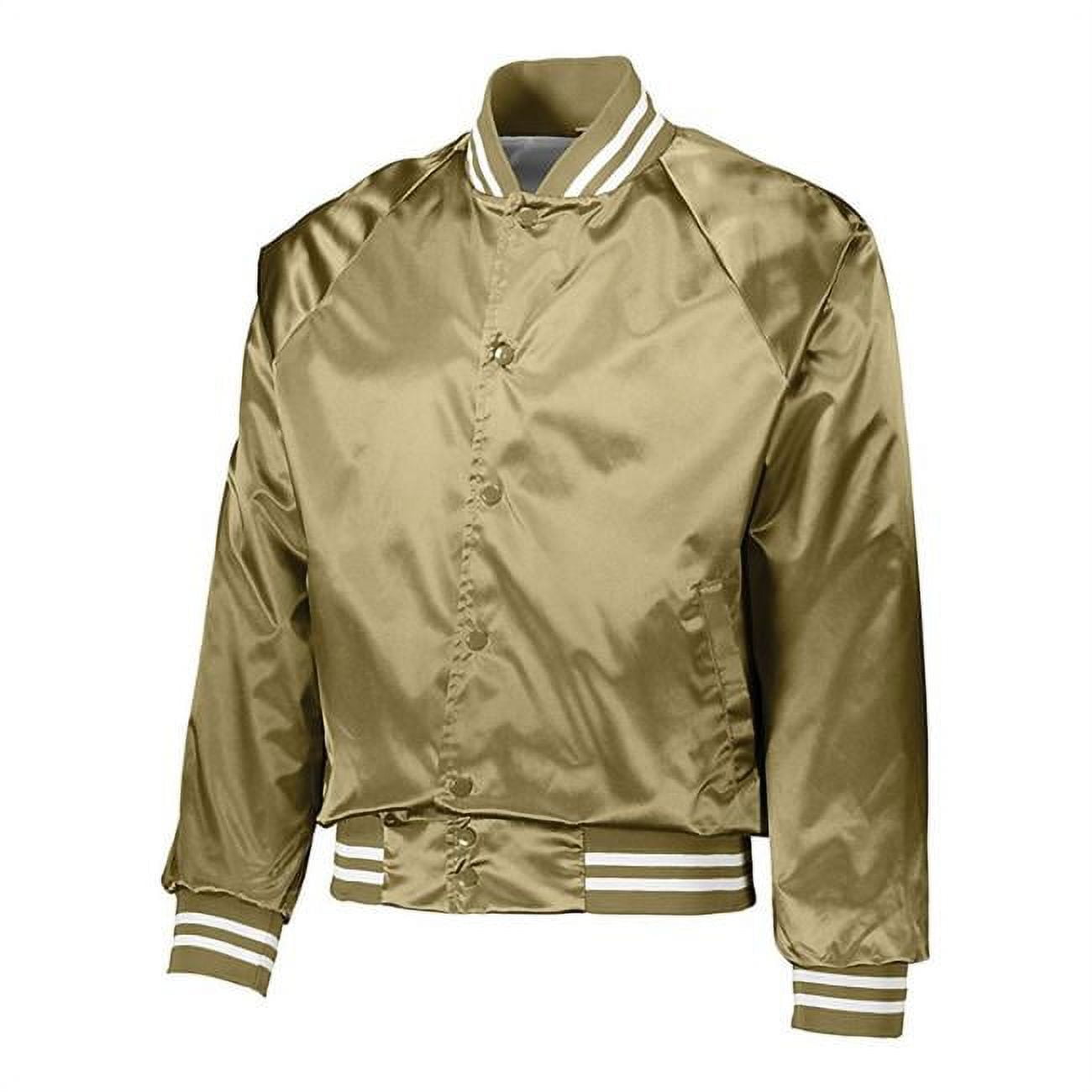Augusta Sportswear B37034124 Satin Baseball Jacket Striped Trim ...