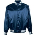 Augusta Sportswear Men's Satin Baseball Jacket/Striped Trim - 3610 ...