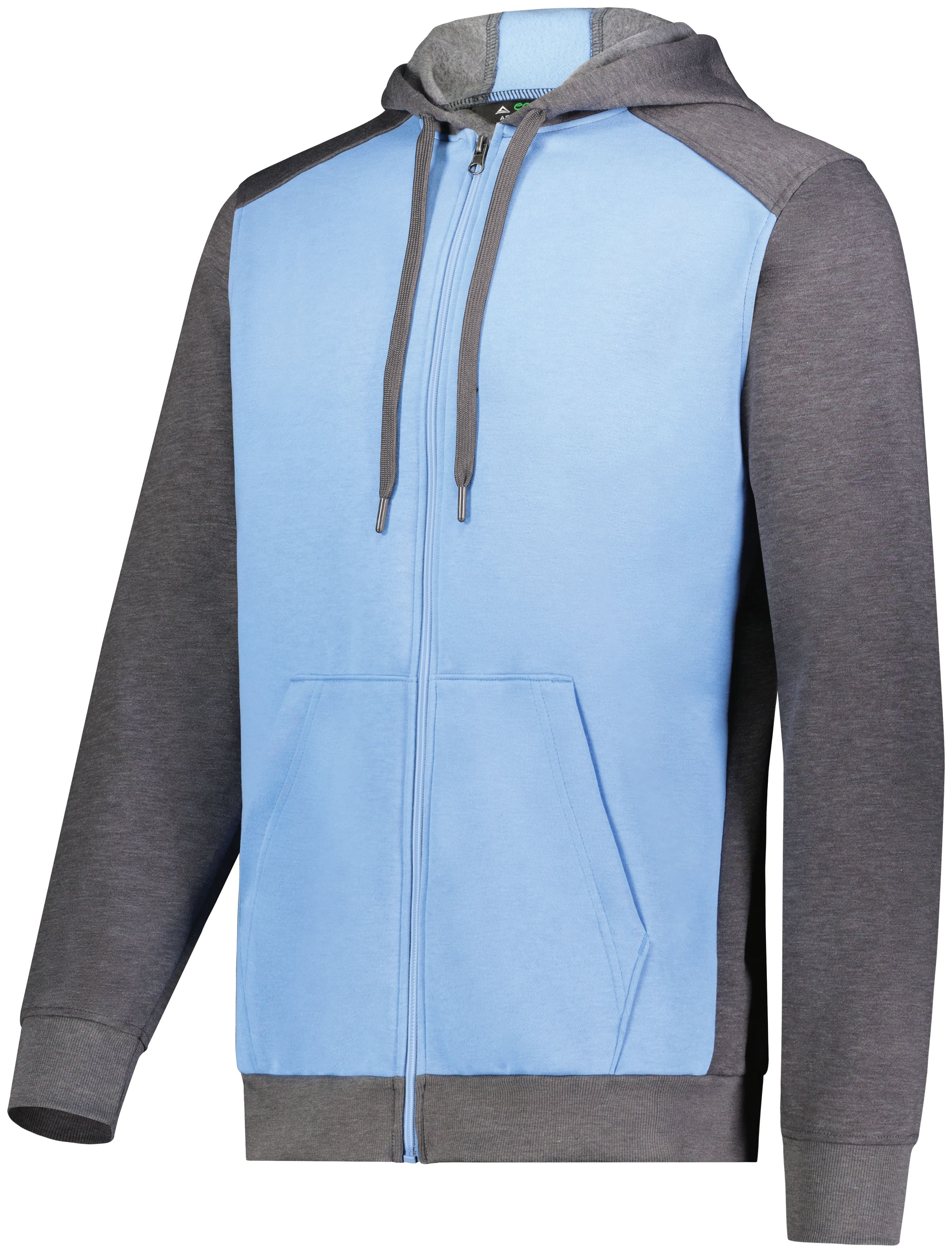 Augusta Sportswear Mens Eco-Revive Three-Season Triblend Fleece Full ...