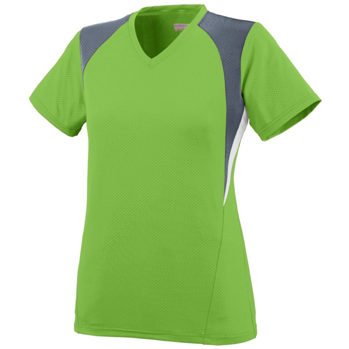 Augusta Sportswear S Girls Mystic Jersey Lime/Graphite/White 1296 ...
