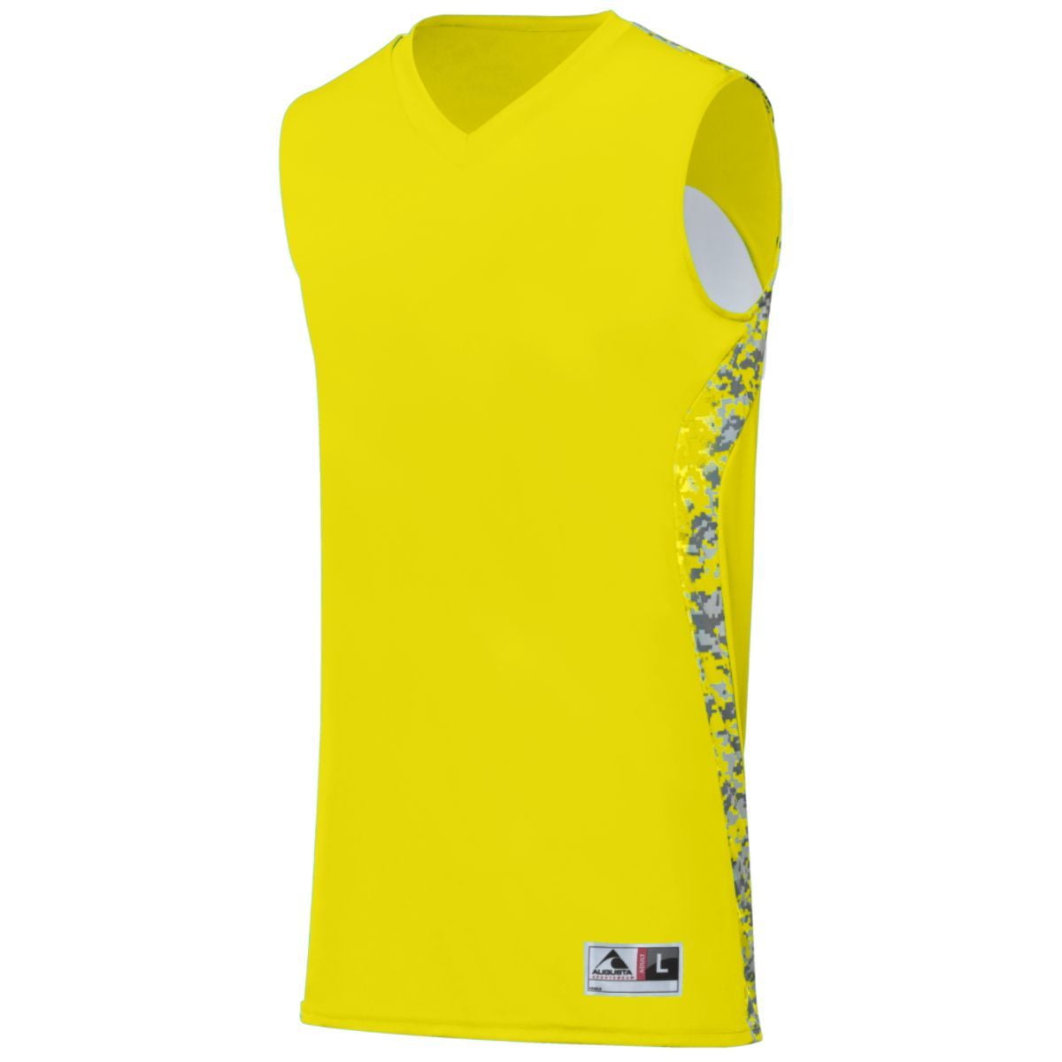Augusta XL Hook Shot Reversible Jersey Power Yellow/Power Yellow Digi ...