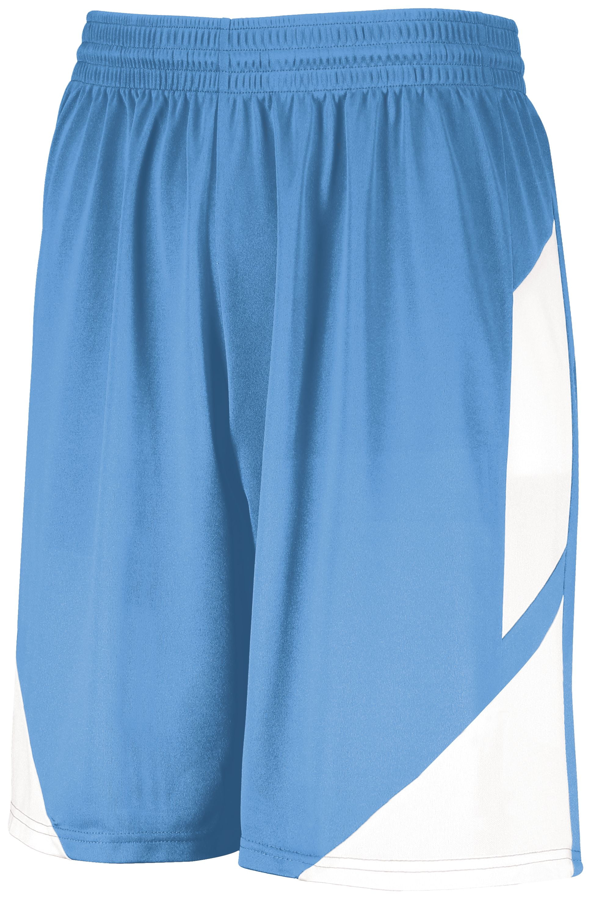 Augusta XL Step-Back Basketball Shorts Columbia Blue/White 1733 ...