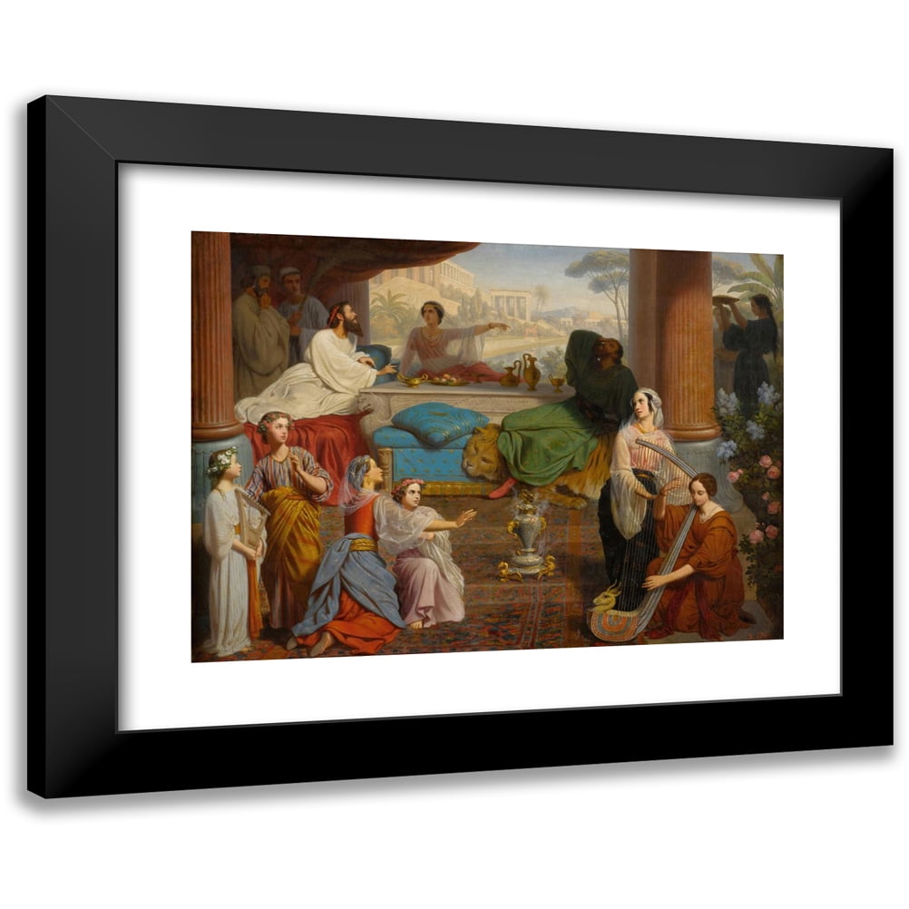 Auguste Jean-Baptiste Leloir 14x11 Black Modern Framed Museum Art Print ...