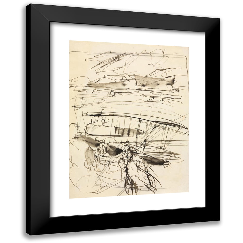 Auguste Louis Lepère 14x18 Black Modern Framed Museum Art Print Titled - Aircraft Based on the ...