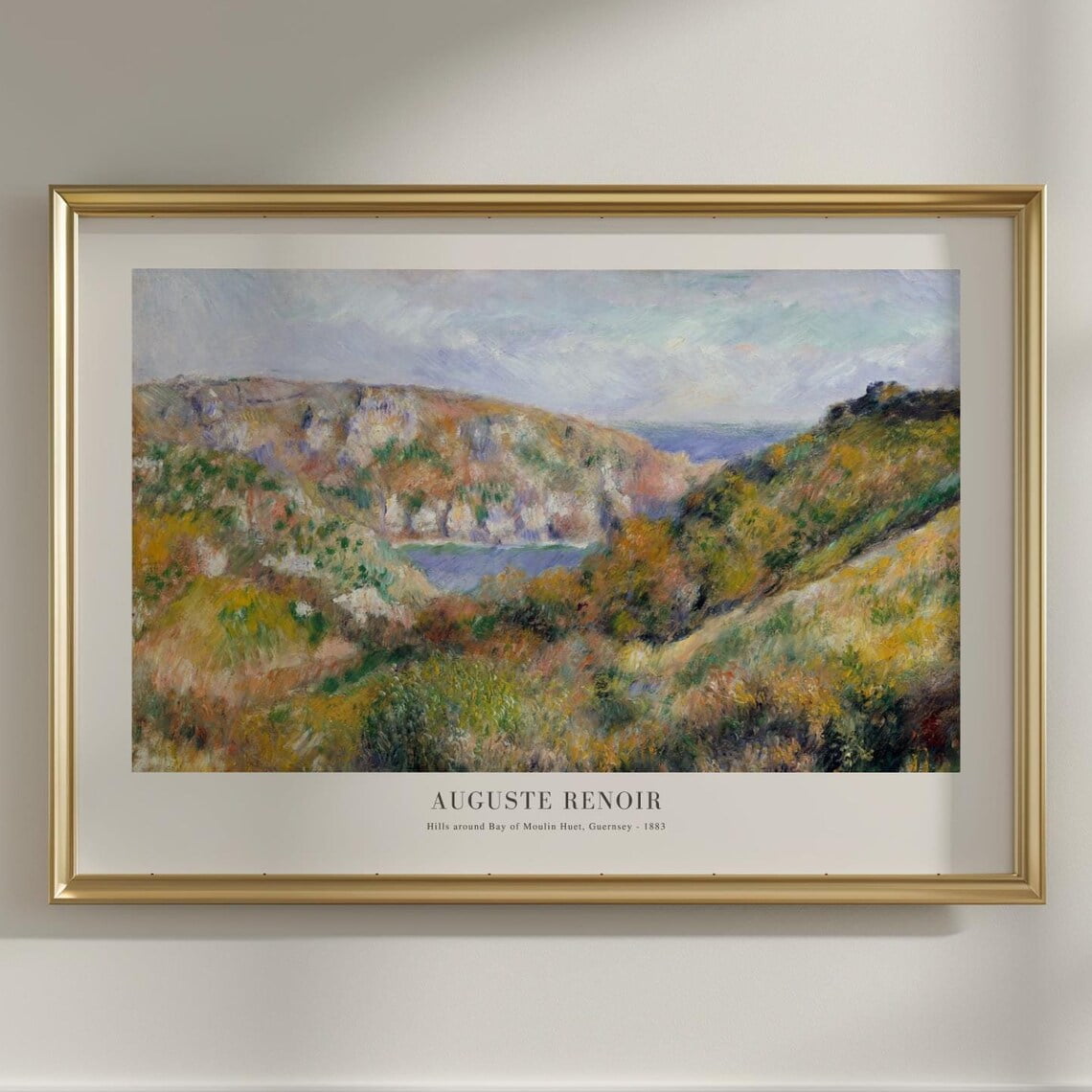 Auguste Renoir - Hills Around Bay Of Moulin Huet, Guernsey 1883 Wall ...