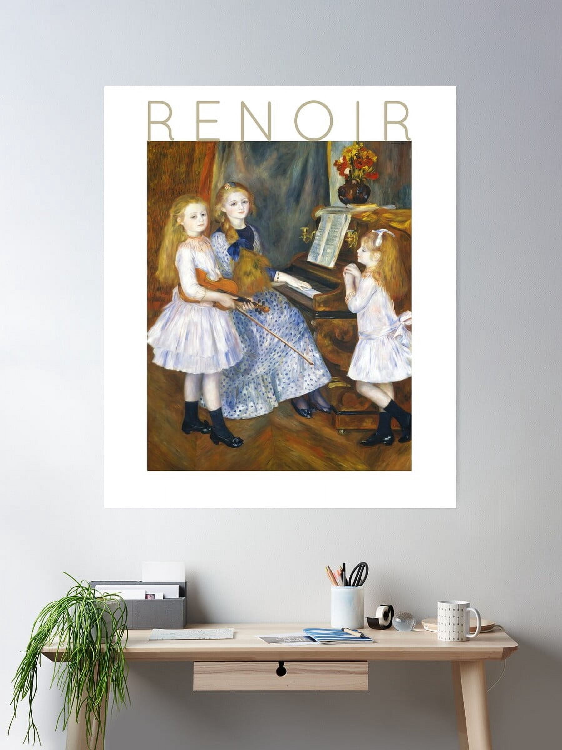 Auguste Renoir - Three Girls Violin And Piano Poster Wall Art Modern ...