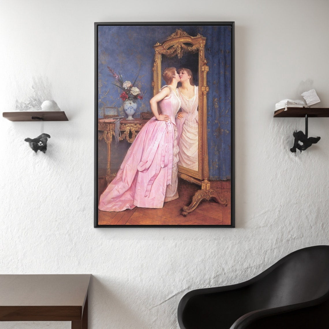 Auguste Toulmouche Vanity Poster Art Reproduction Preppy Wall Art Girly ...