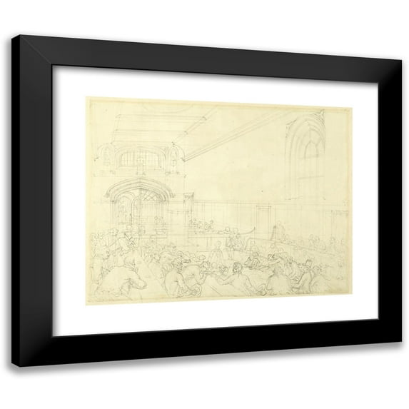 Augustus Charles Pugin 14x12 Black Modern Framed Museum Art Print ...