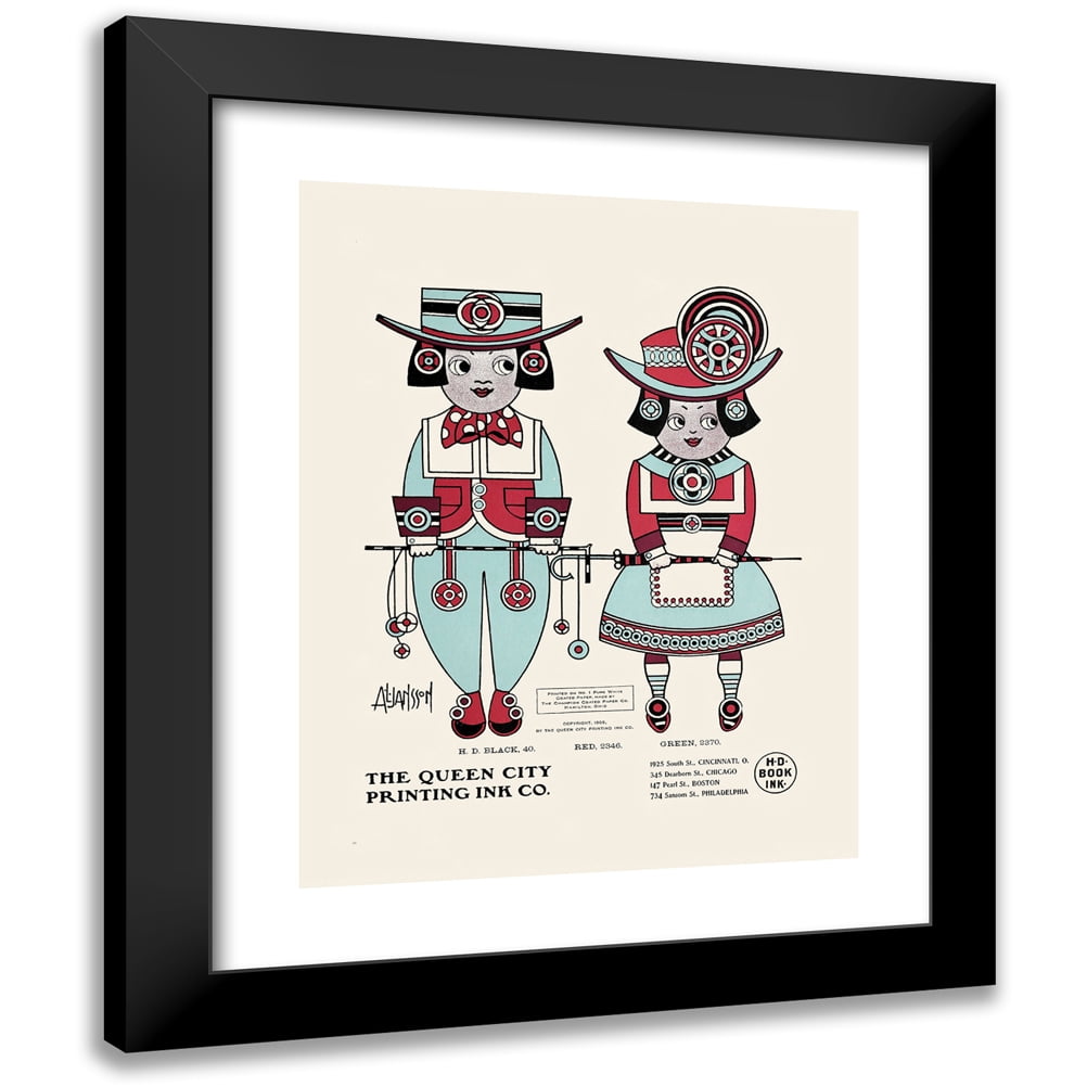 Augustus Jansson 19x24 Black Modern Framed Museum Art Print Titled - Queen City Ink, Ad. 04 ...