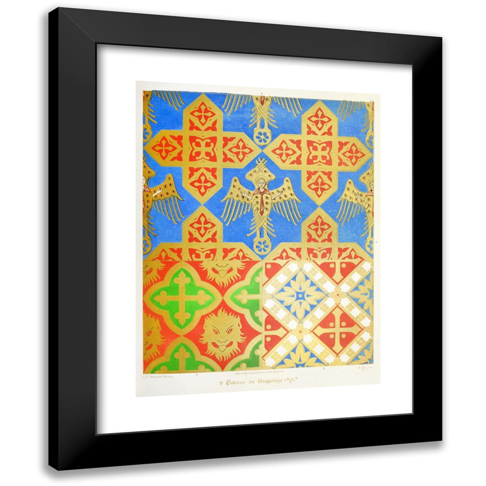 Augustus Pugin 12x14 Black Modern Framed Museum Art Print Titled ...