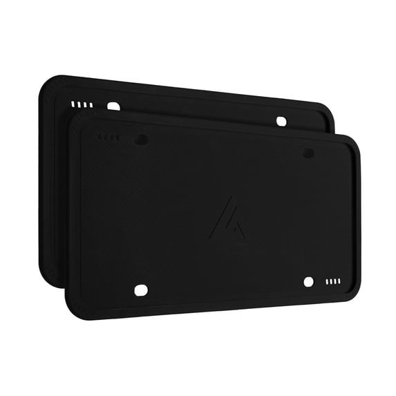 Aujen Silicone Black License Plate Holder, Durable Flexible Frame, 2 ...
