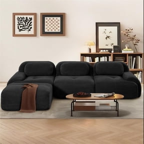 Boneless Couch Modular Sectional Sofa 114.9" Free-combined Sofa Couch ...