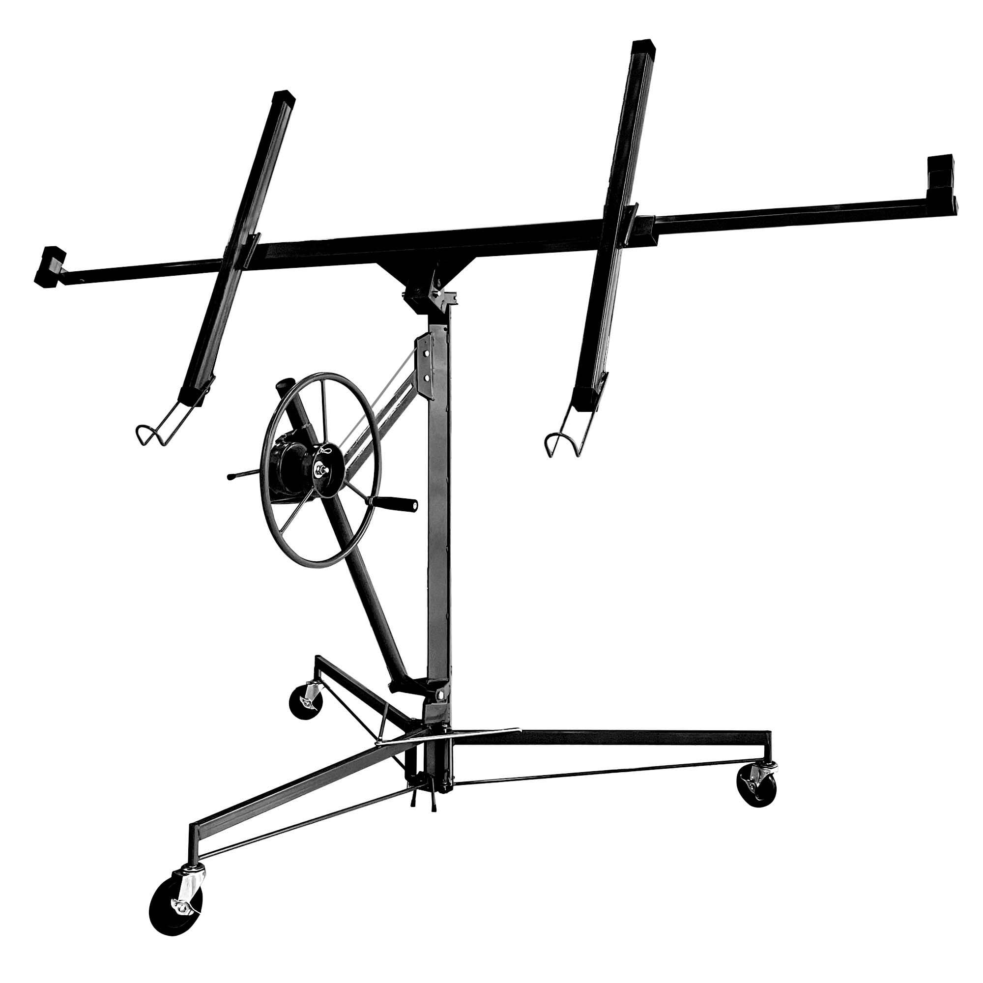 Aukfa 11ft Drywall Lift Rolling Panel Lifter Jack Rolling Caster Wheel ...