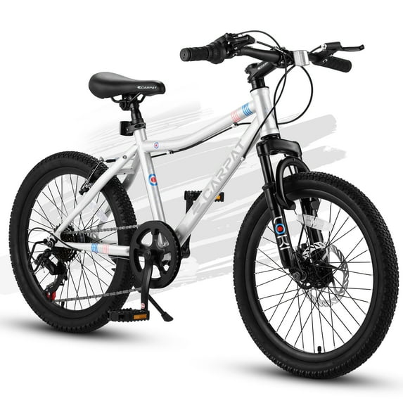 Aukfa 20" Kids Mountain Bike for 6-12 Years Old Boys Girls, Shimano 7 ...