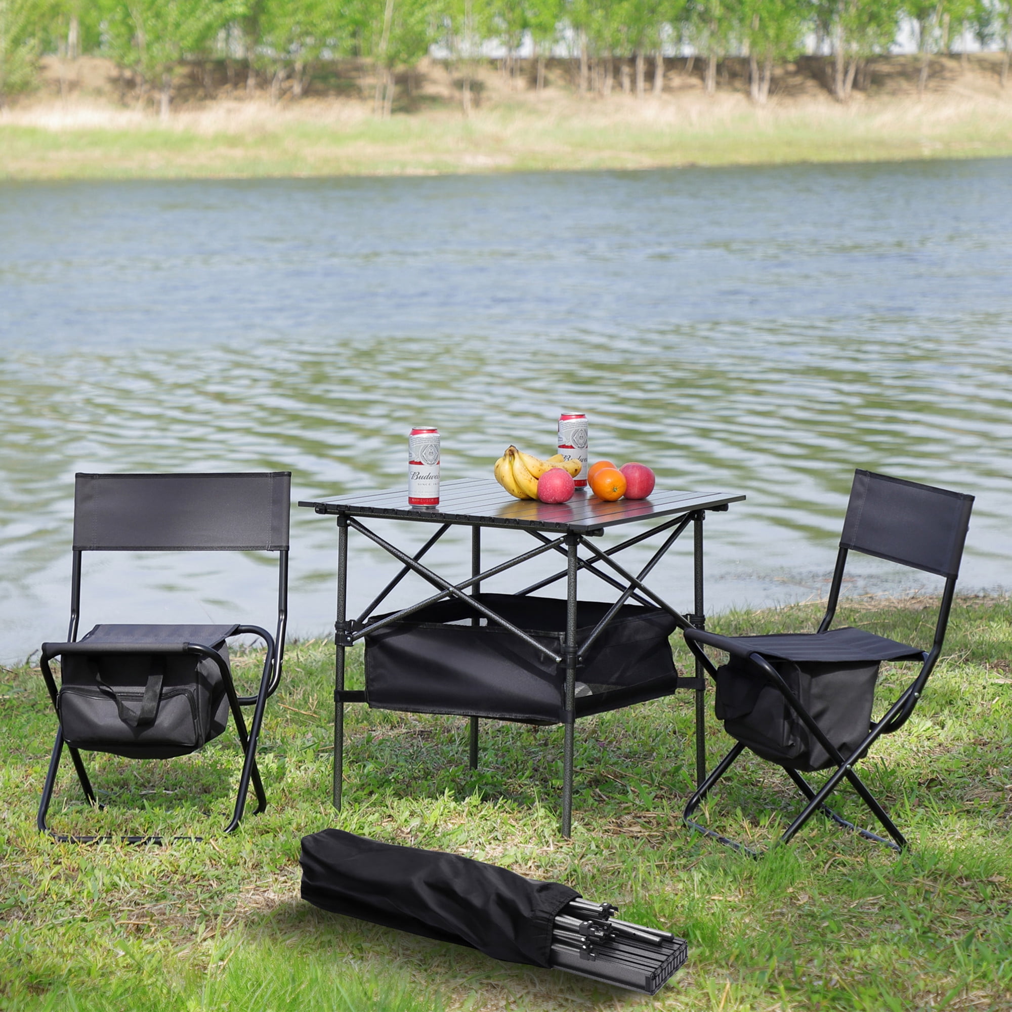 Aukfa Camping Table & Chair - Portable Folding Picnic Table - Walmart.com