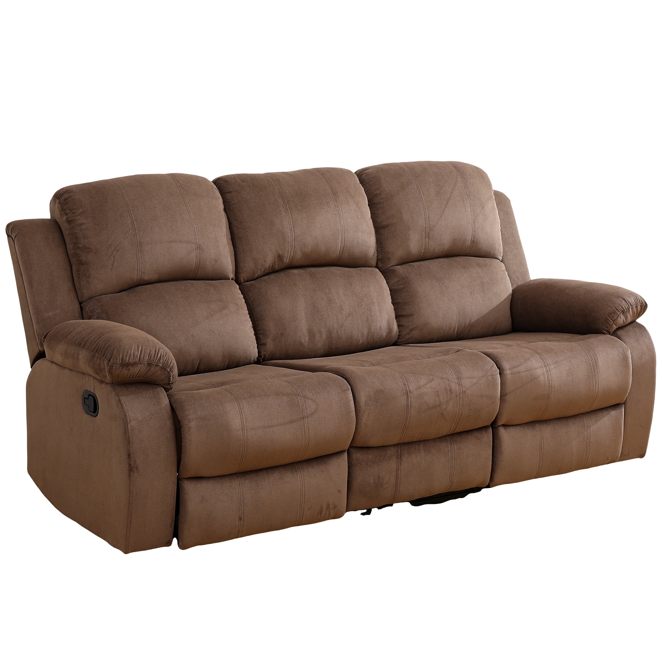 Aukfa 3 Seats Recliner Sofa with Flipped Backrest and Cupholder for ...