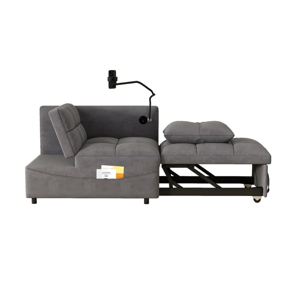 Aukfa 3-in-1 Convertible Sleeper Chair Bed, Pull-Out Sofa Bed with ...
