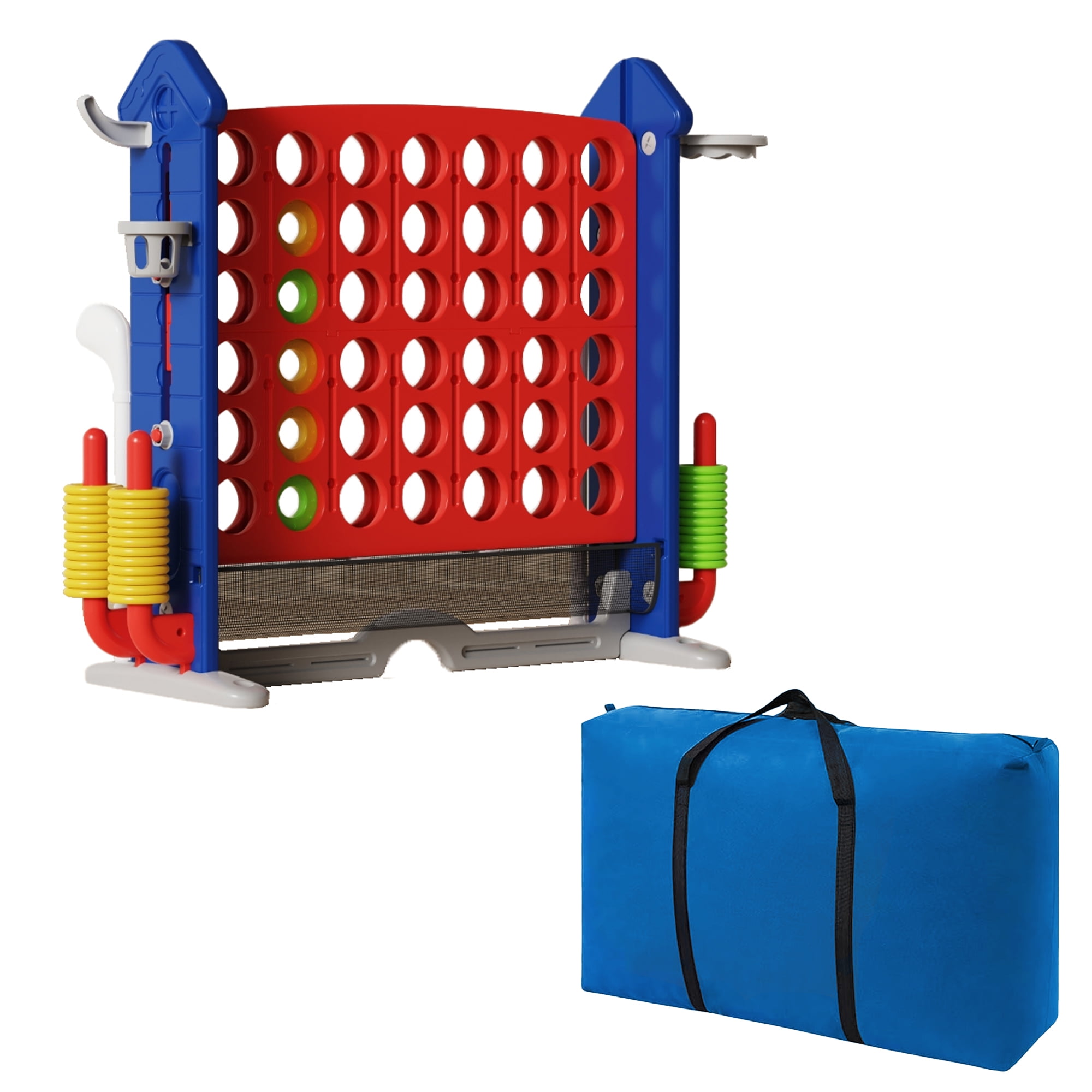 Aukfa 4-to-Score Giant Game Set,Giant 4 Row Game with Carrying Bag ...
