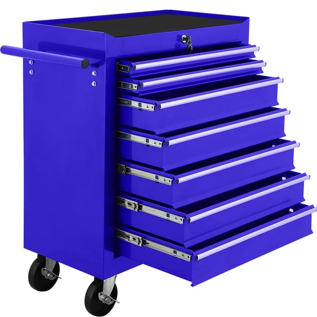 Aukfa Tool Chest, 24.5 in 7-Drawer Steel Rolling Tool Box on Wheels for ...