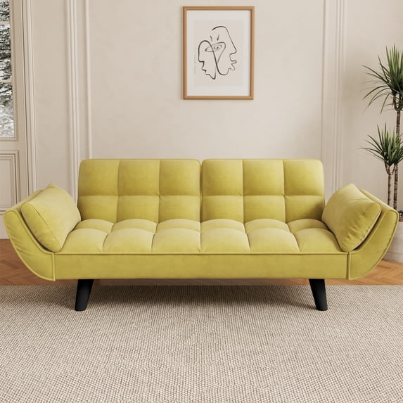 Free Shipping! Aukfa 75 Flared Arm Convertible Tufted Sofa Bed Recliner ...