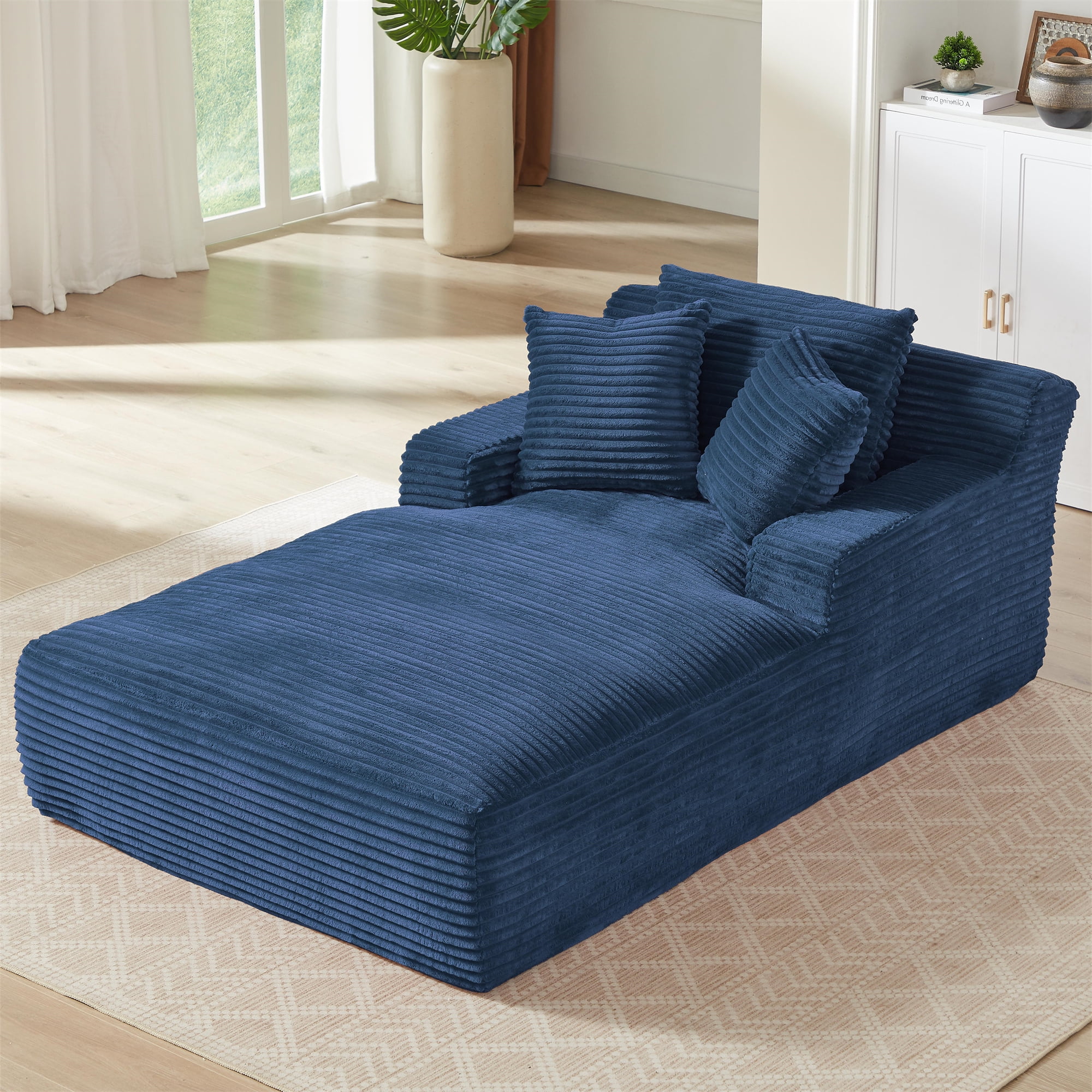 Aukfa Chaise Lounge Oversized Indoor Chair Boneless Couch for Living ...