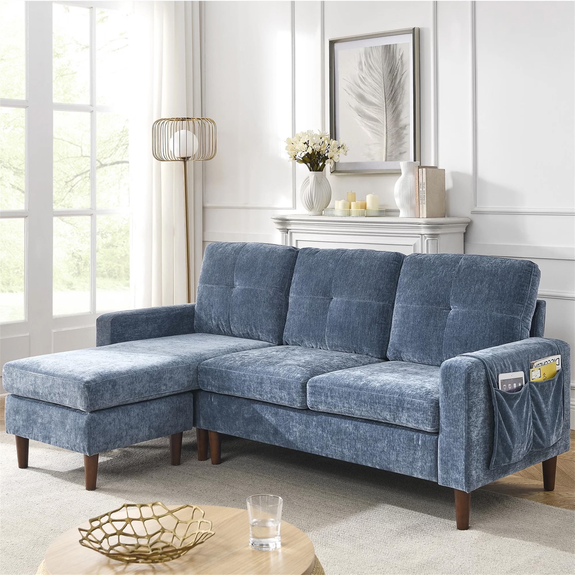 Aukfa 80" Sectional Sofa for Living Room, 3 Seater Couch with ...