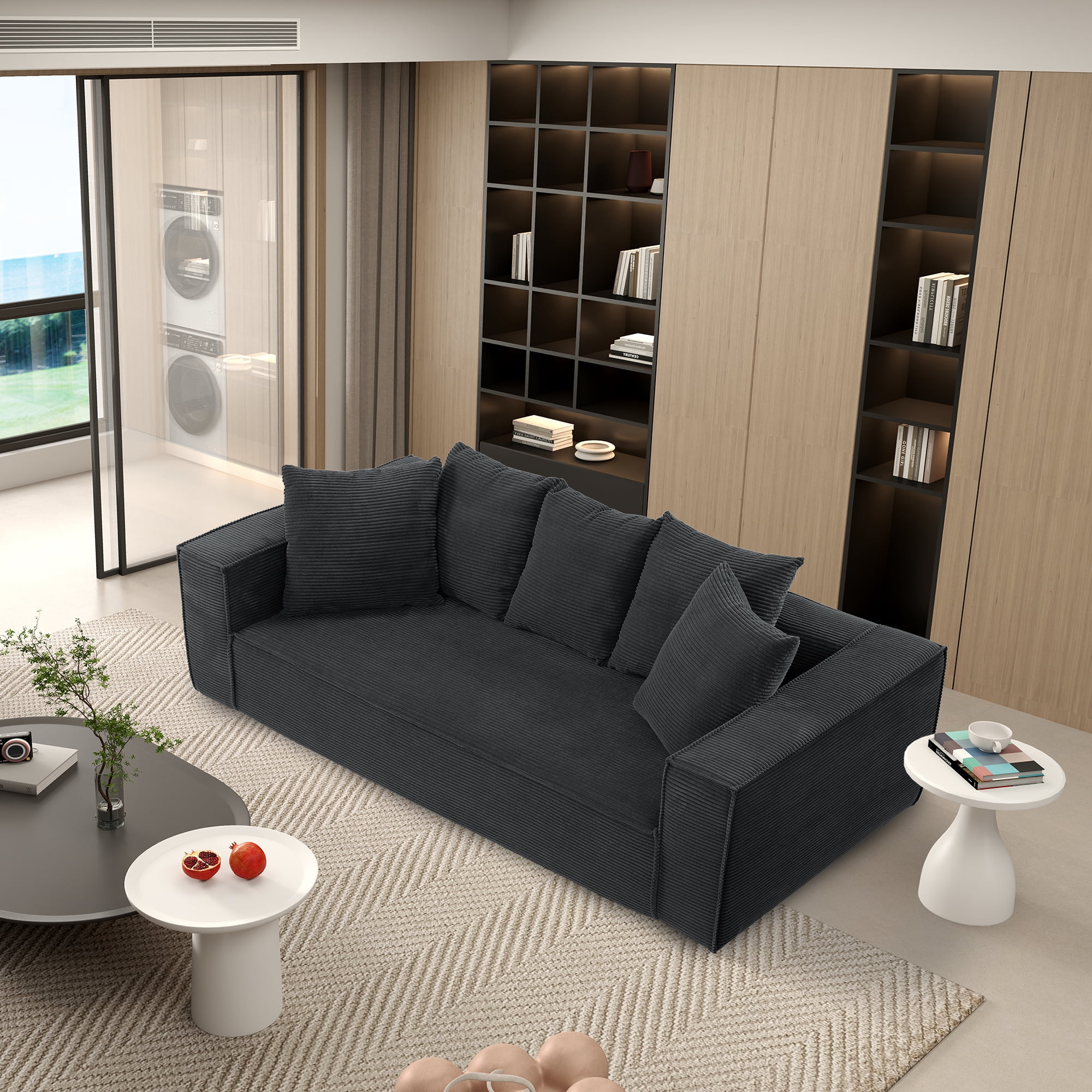 Aukfa Corduroy Sleeper Sofa - 3 Seater - Walmart.com