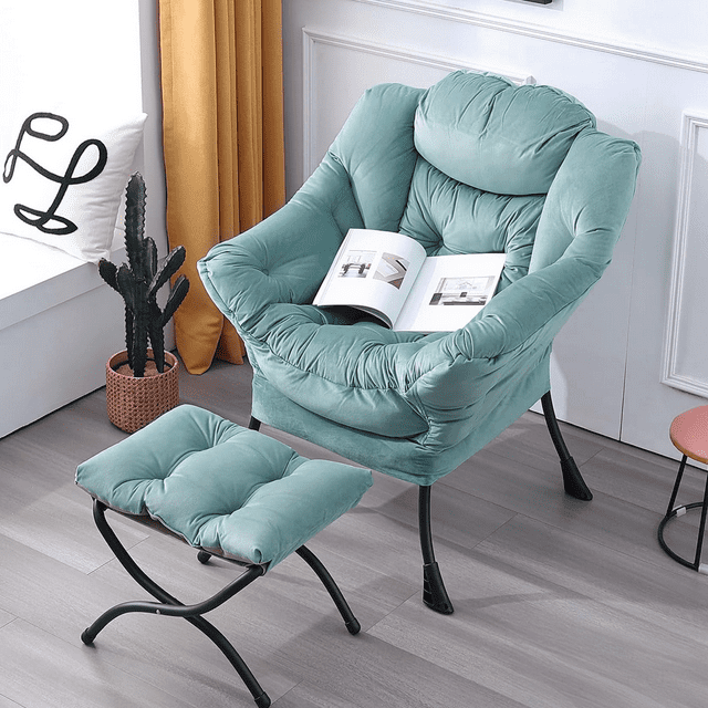 Aukfa Accent Chair with Ottoman,Lazy Lounge Chair with Arm,Side Pocket ...