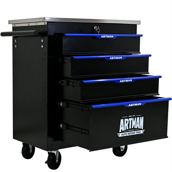 Aukfa Composable 25.9 in Tool Chest with 4 Drawers&7 Plastic Storage ...