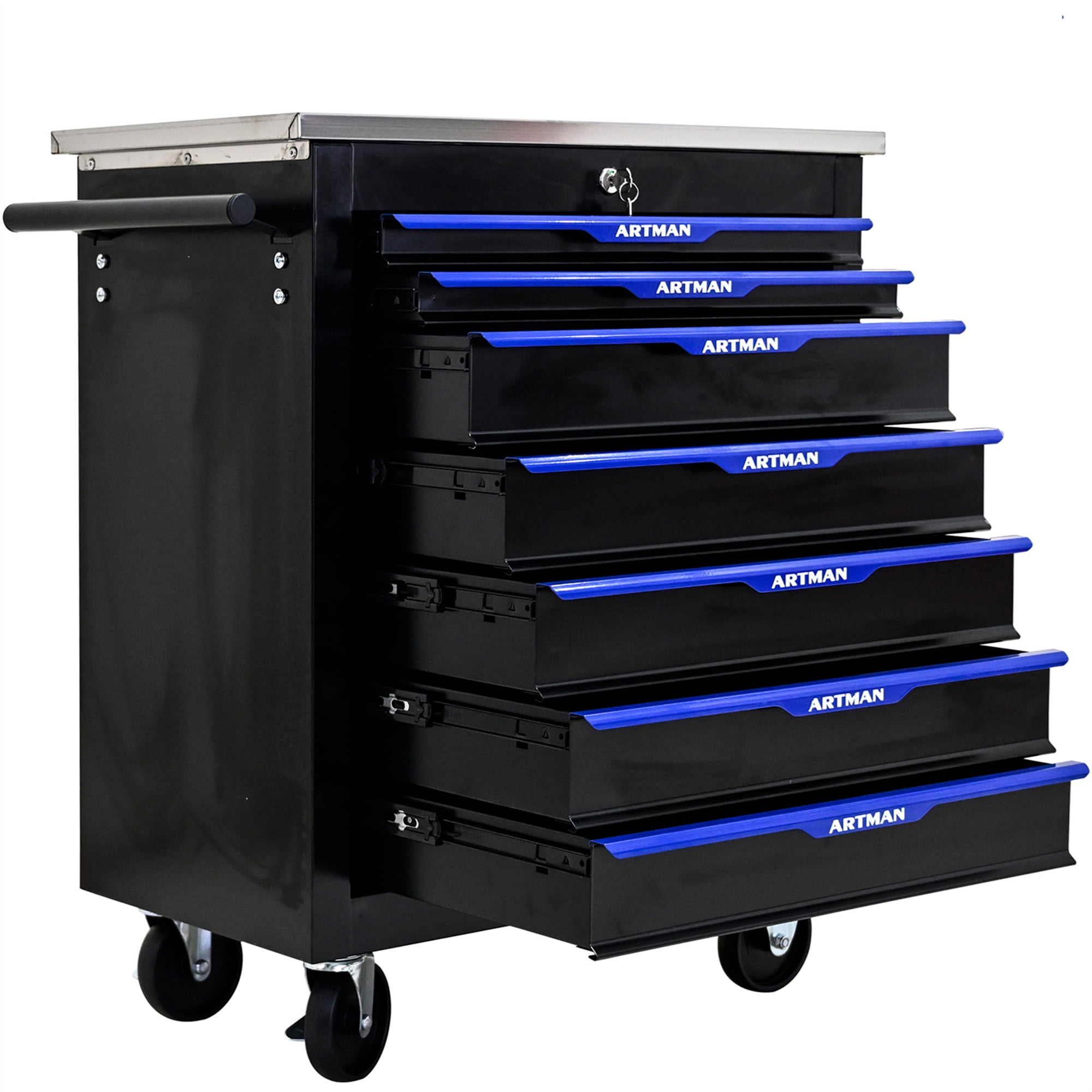 Aukfa Composable 25.9 in Tool Chest with 7 Drawers&7 Plastic Storage ...