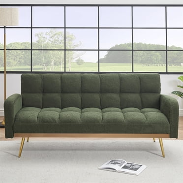 Novogratz Vintage Tufted Split Back Futon, Blue Velvet - Walmart.com