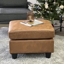 Michael Amini Cortina Wood and Leather Bedside Bench in Honey Walnut ...