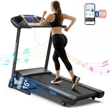 Goplus Personal Heavy Gym 1100W Stow Away Folding Treadmill with ...