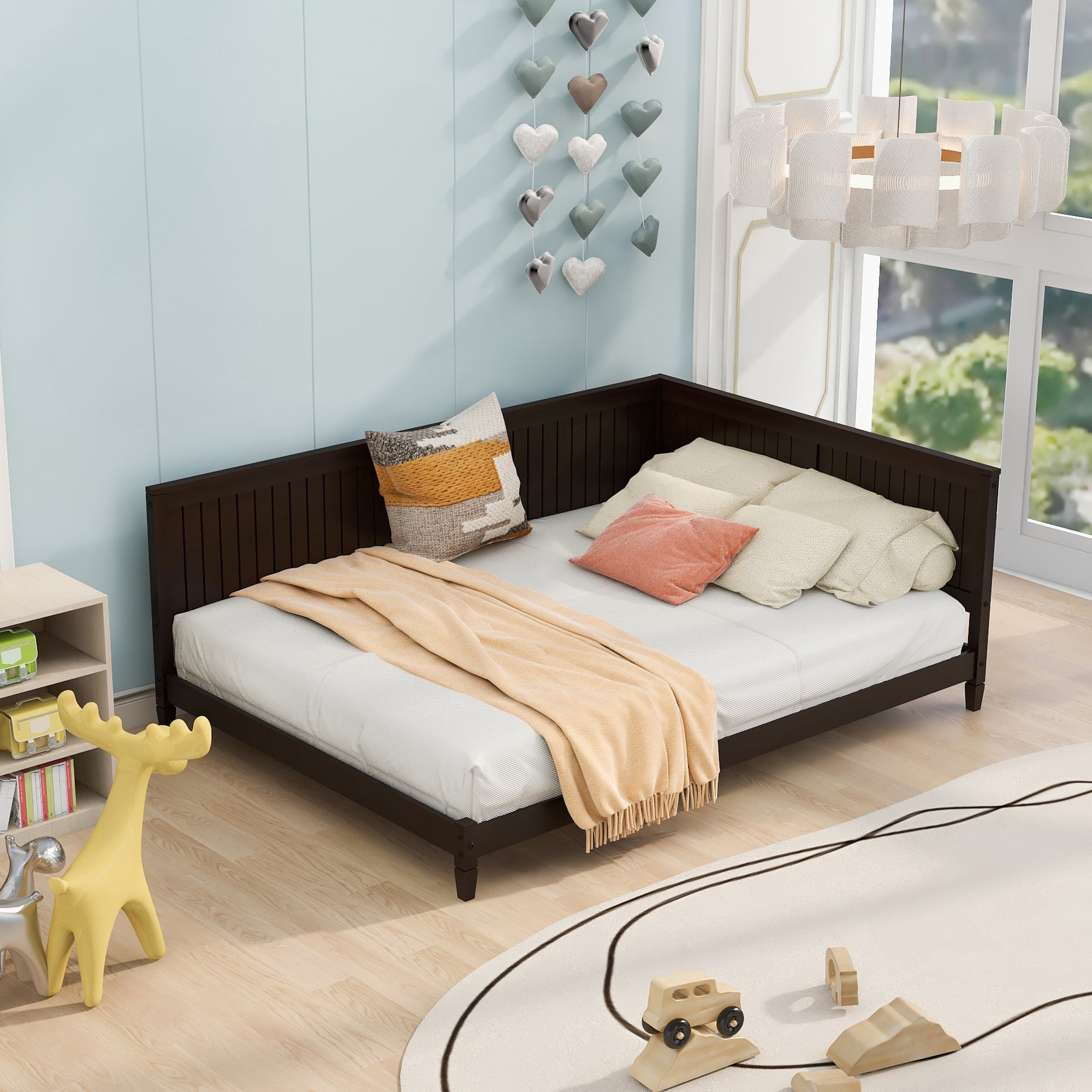 Aukfa Full Size Daybed, Wood Sofa Bed, Espresso - Walmart.com