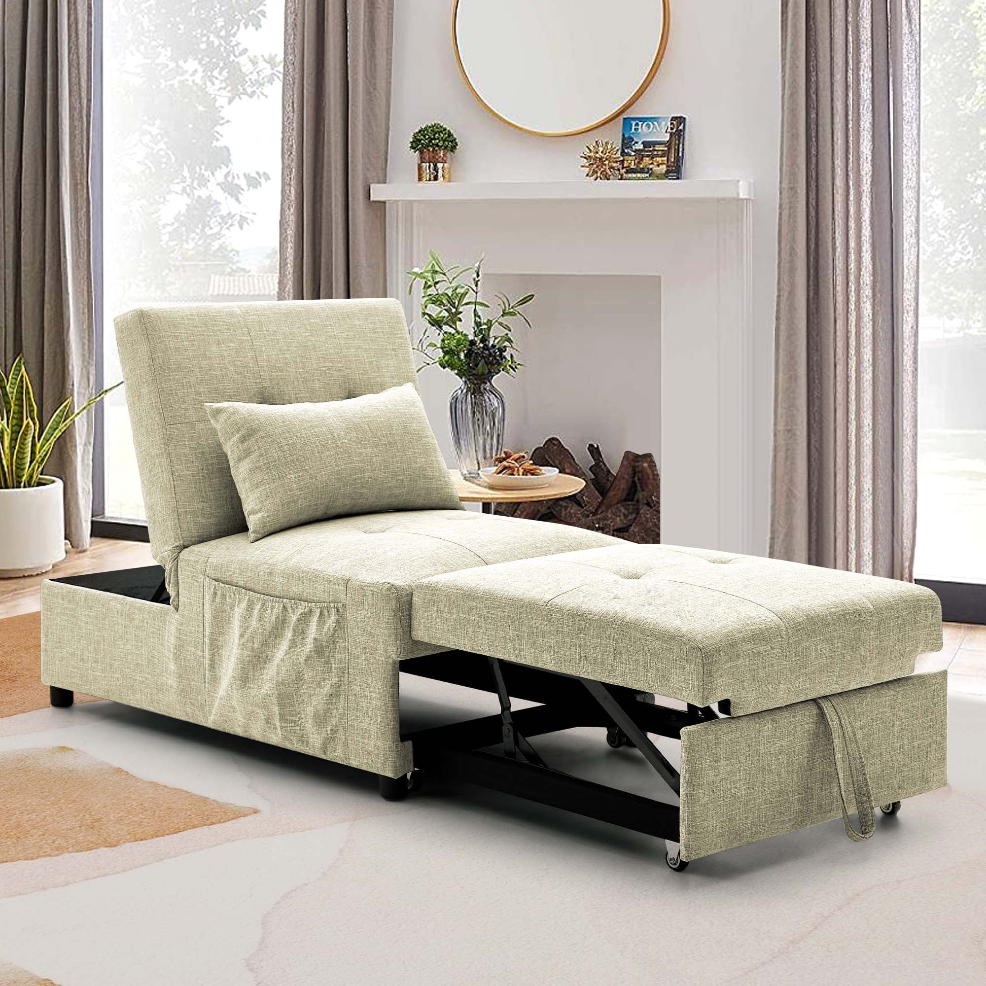 Aukfa Futon Sofa Bed Chair - Convertible Sleeper Chaise - Walmart.com