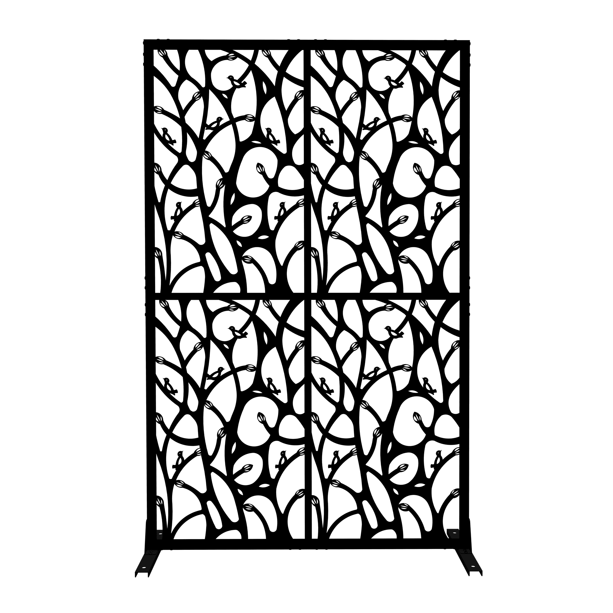 Aukfa Metal Privacy Screens,Outdoor & Indoor Divider w/ Stand Panels ...