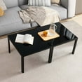 Aukfa Modern Coffee Table Set of 2, End Table Side Tables for Living ...
