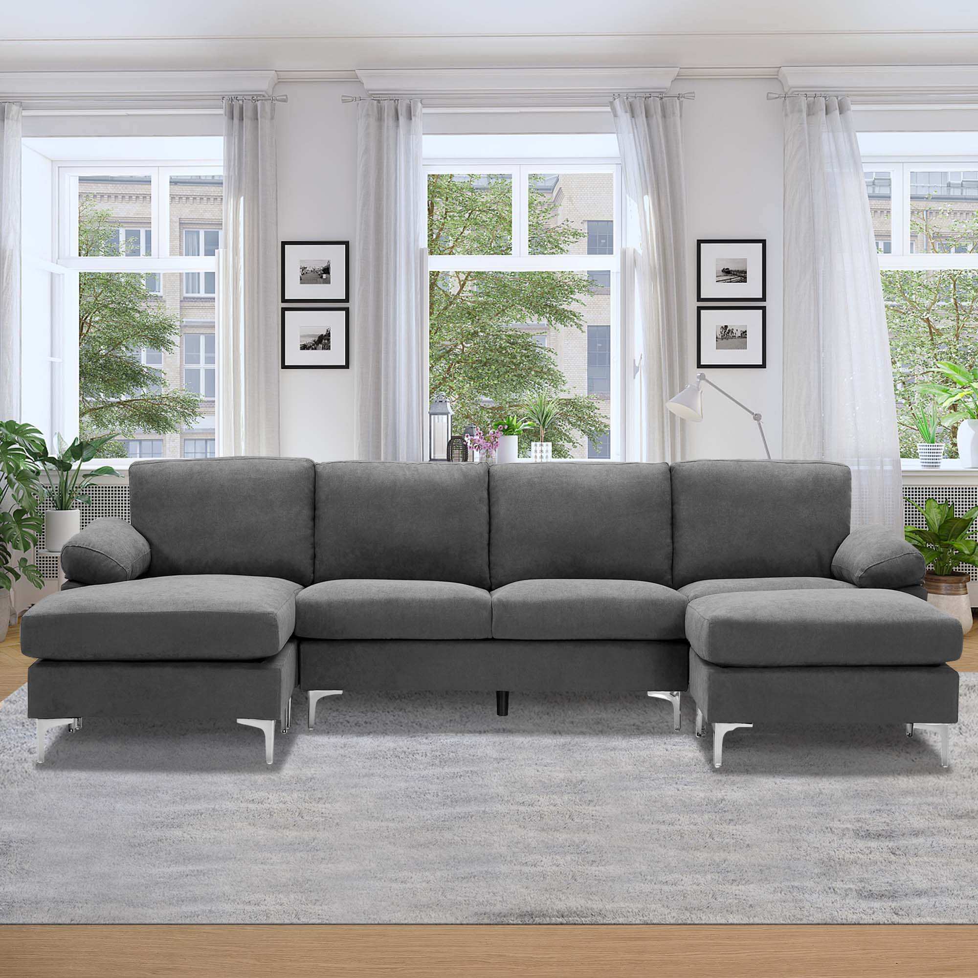 Modern Fabric Sectional Sofas With Chaise | Cabinets Matttroy