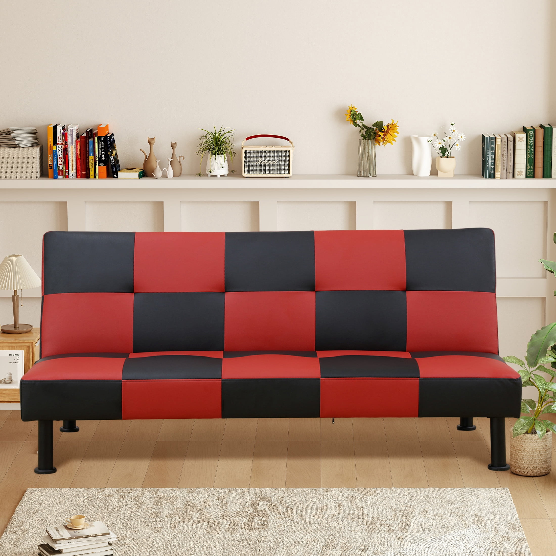 Aukfa Modern Futon Convertible Sofa Bed Stylish Twin Sleeper - Walmart.com