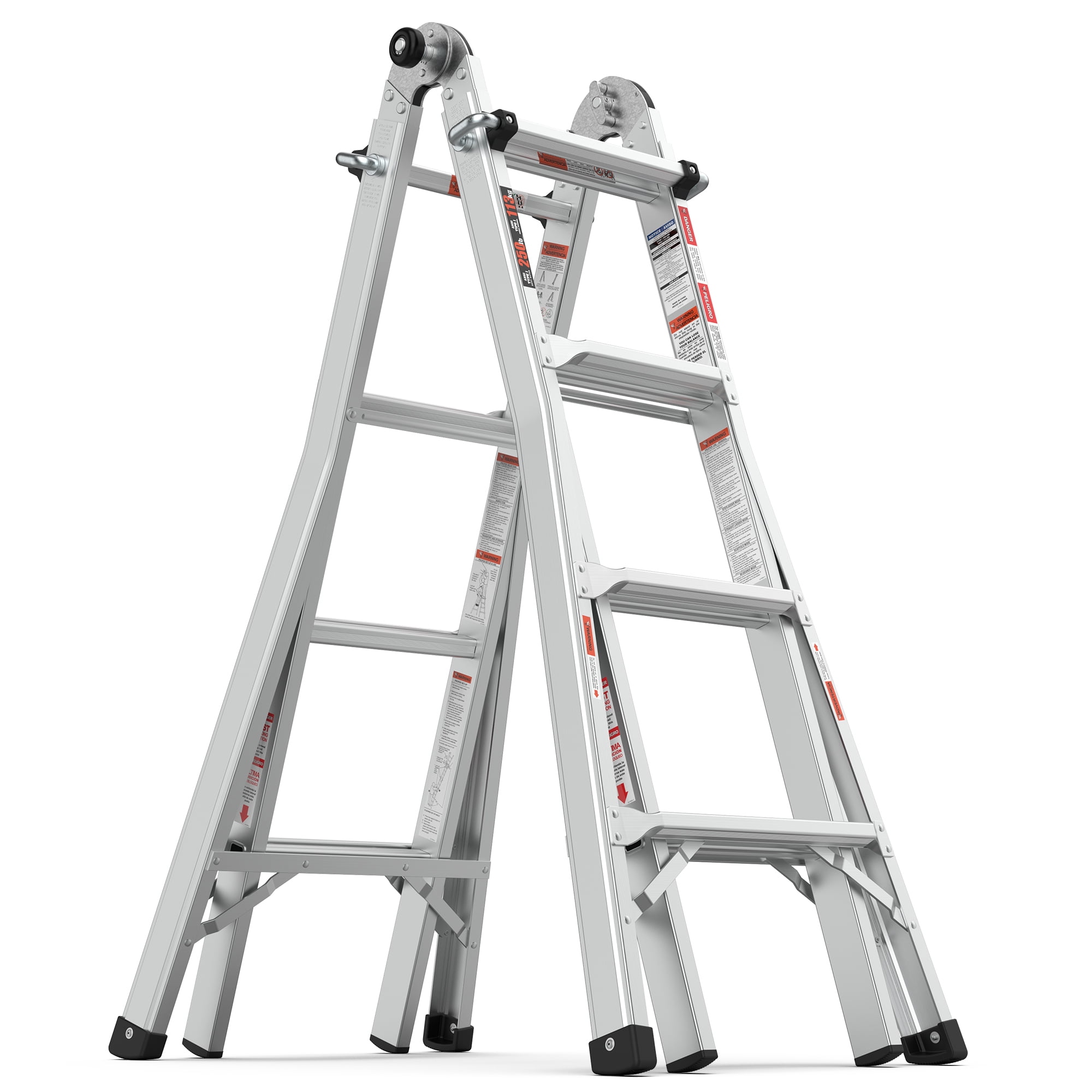 Aukfa Multifunction Telescoping Ladder, 4 Step Extension Ladder,17 FT ... Aukfa Multifunction Telescoping Ladder, 4 Step Extension Ladder,17 FT ...