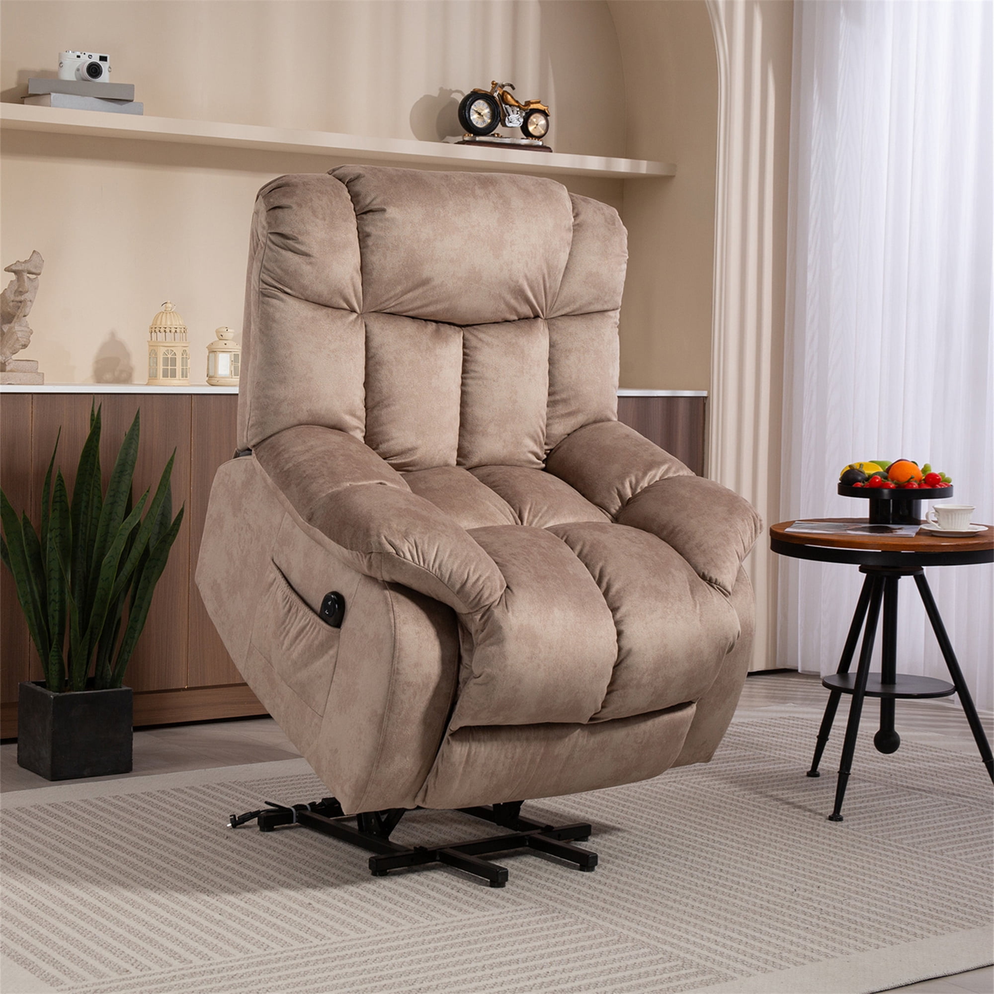 Aukfa Power Lift Recliner Chair Deep Seat Recliners with Infinite ...