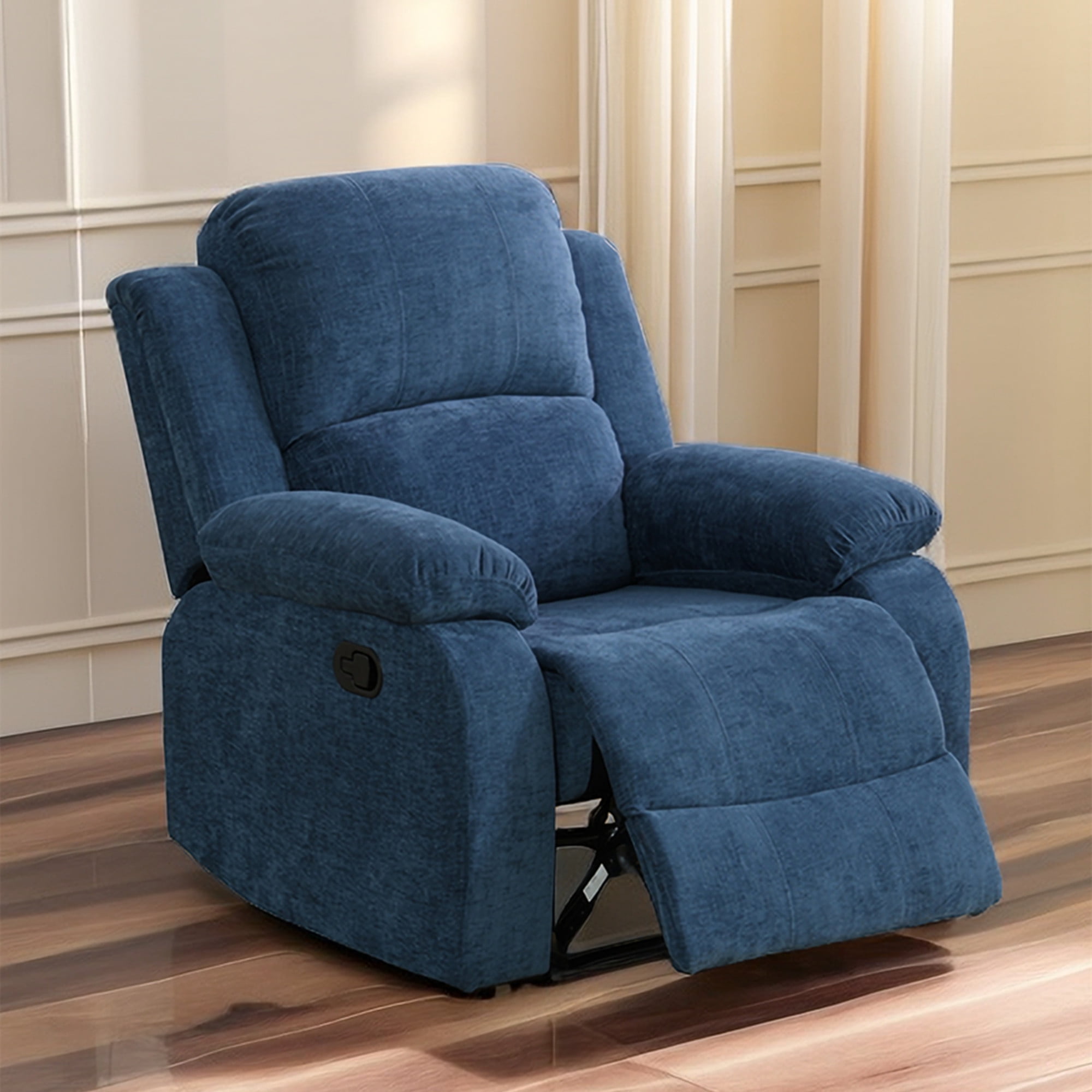 Aukfa Recliner Chair Overstuffed Armchair Single Sofa w/ Lumbar Support ...