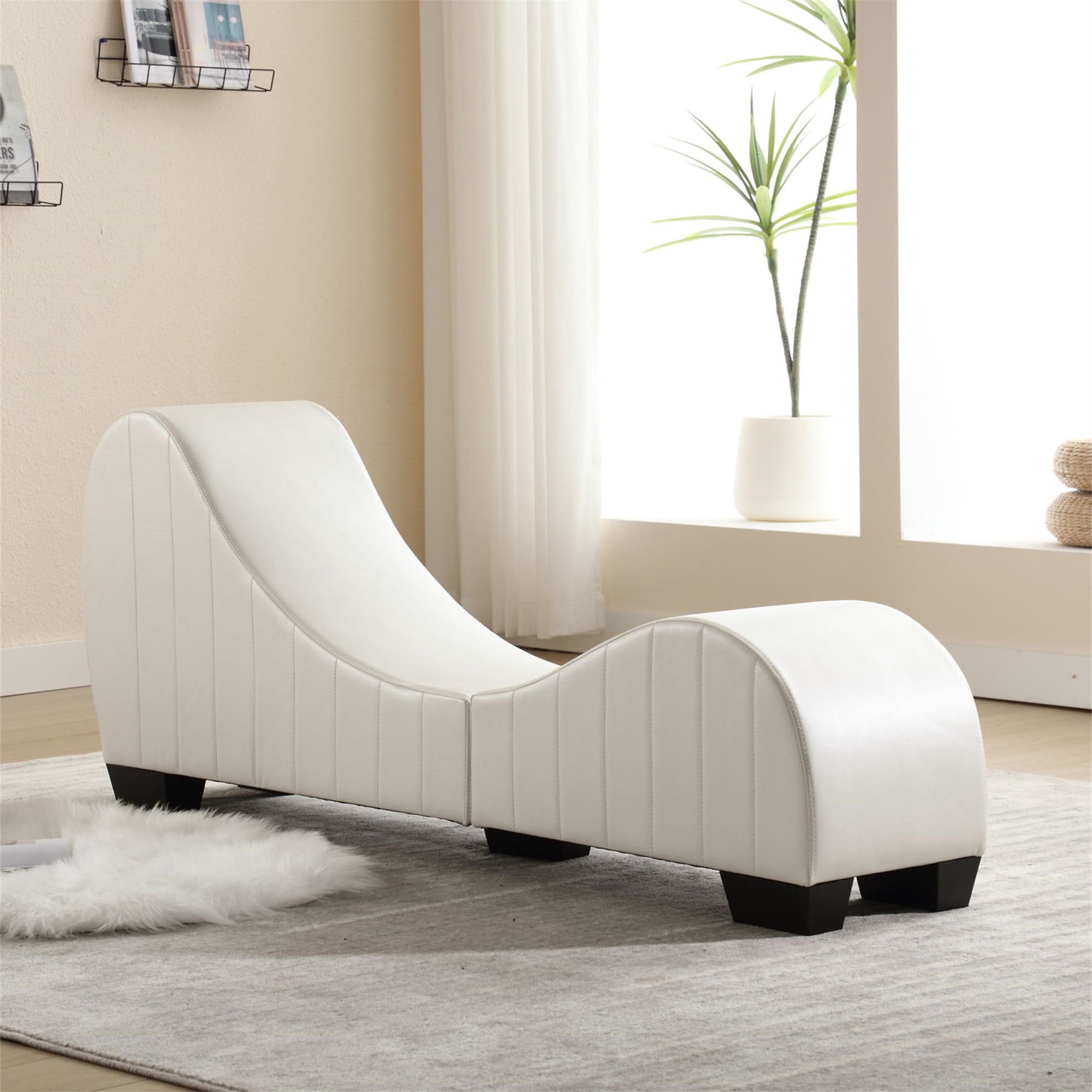 Aukfa Sleek Chaise Lounge for Yoga Curved Sofa for Stretching ...